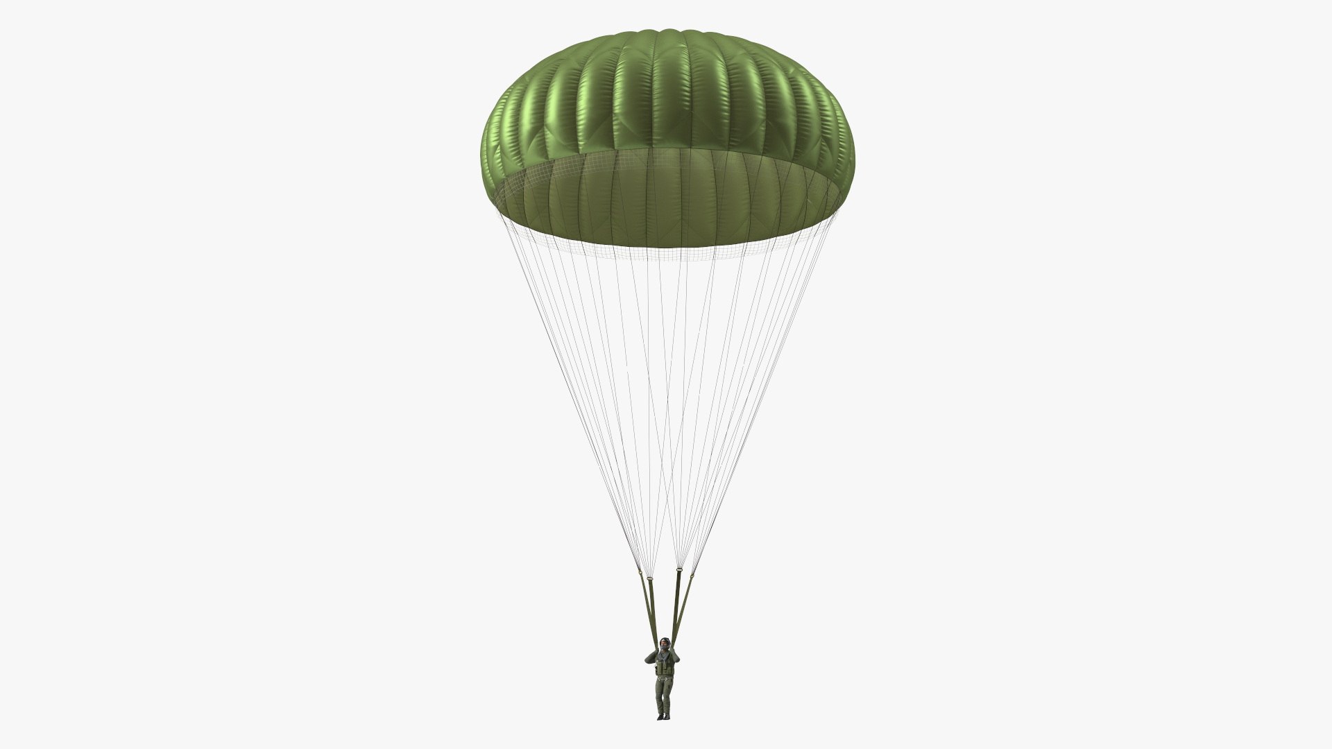 Parachute With US Military Pilot 3D - TurboSquid 2228870