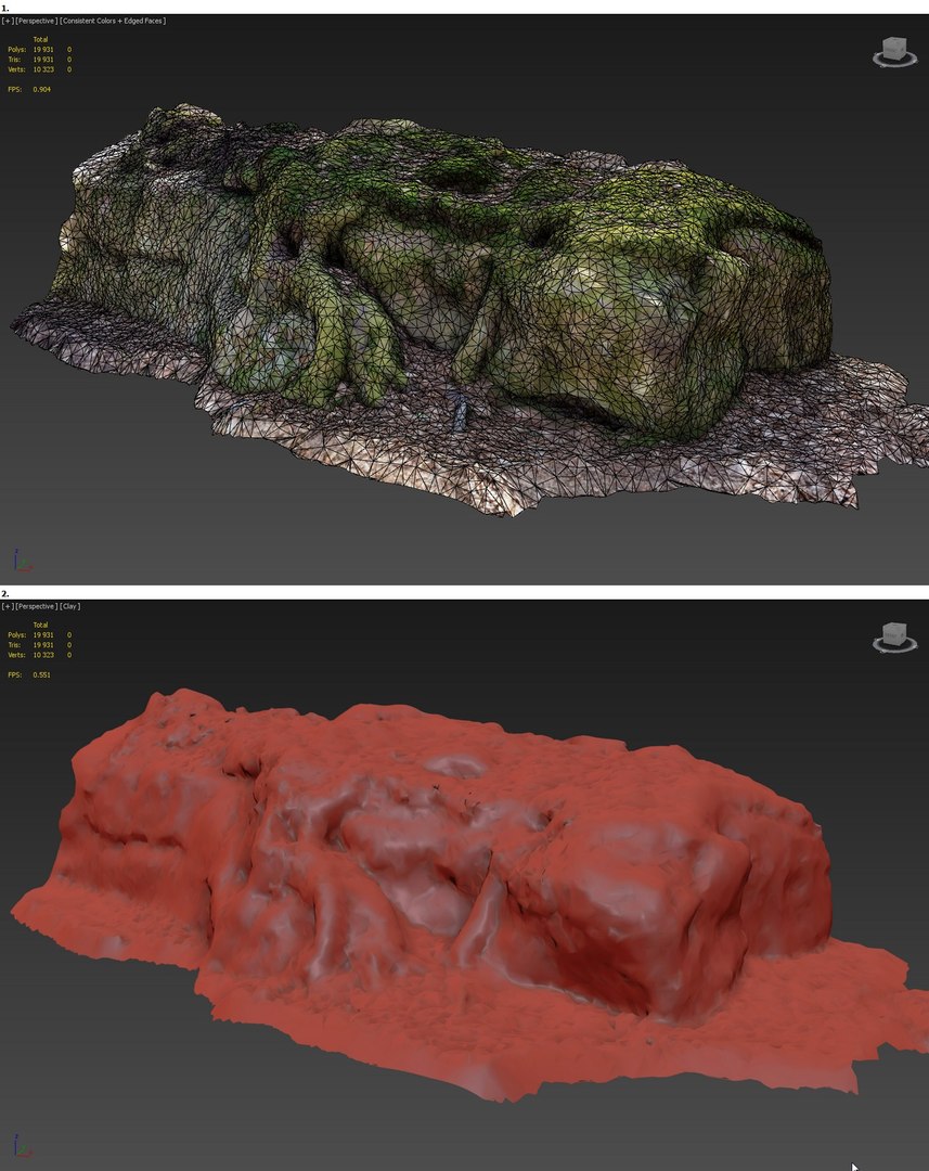 3D Rock Scanned Tree Forest Model | 1143583 | TurboSquid