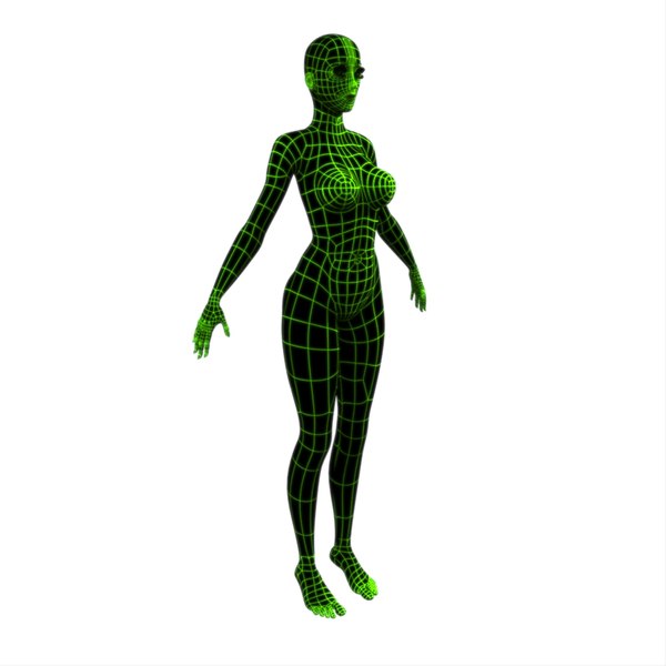 female base mesh 3d model