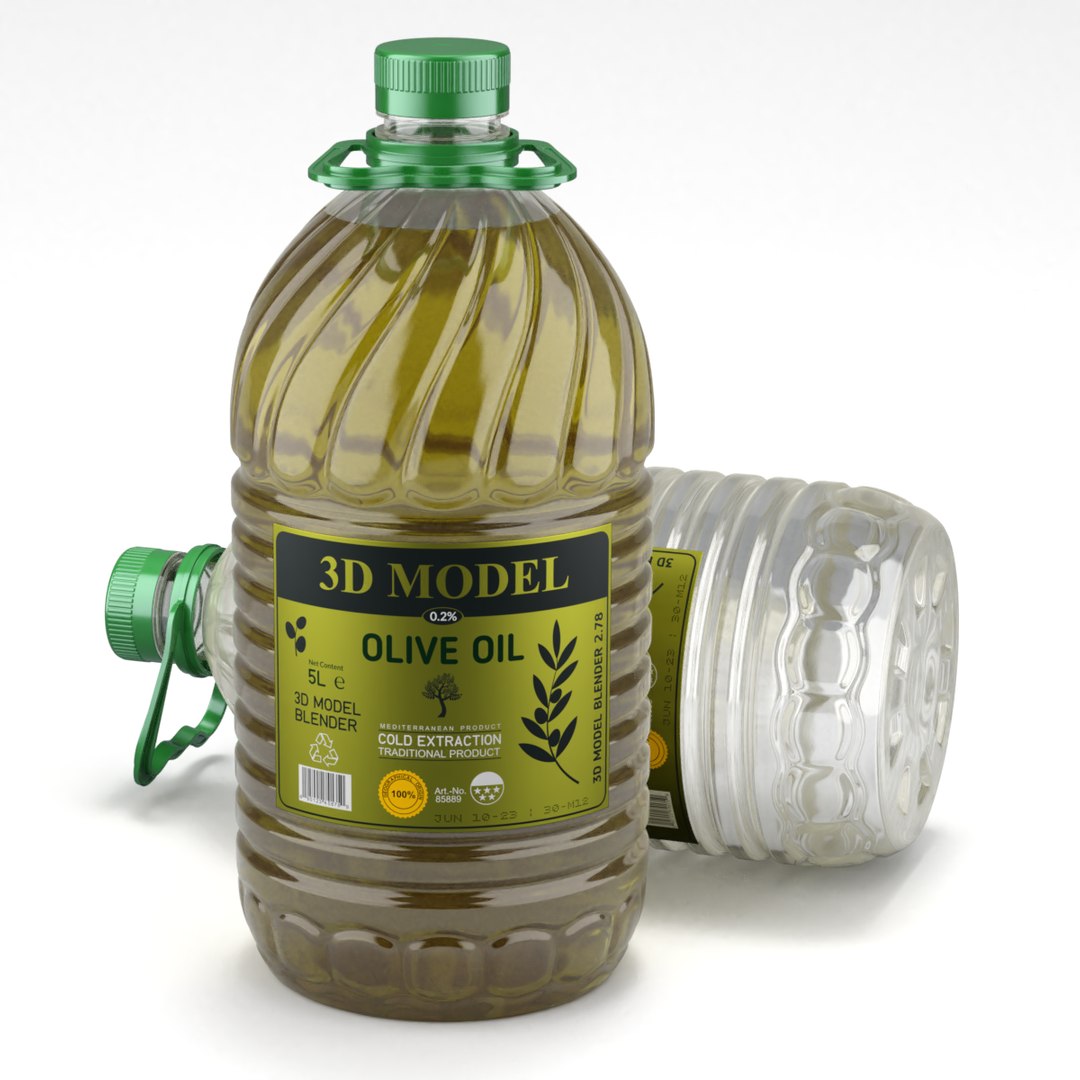 3D Olive Oil Bottle Model - TurboSquid 2029353