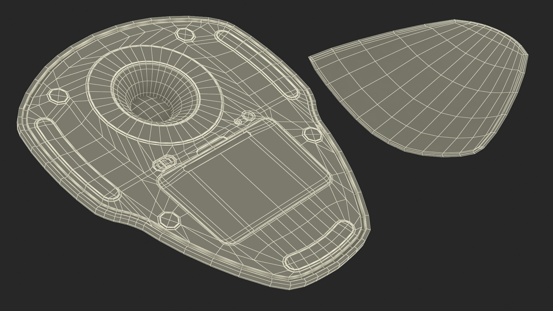 Trackball Mouse White Color model - TurboSquid 2160866