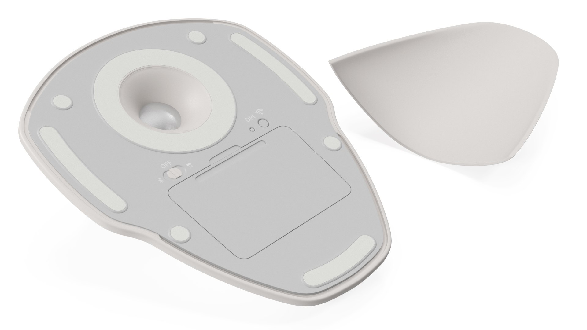 Trackball Mouse White Color model - TurboSquid 2160866