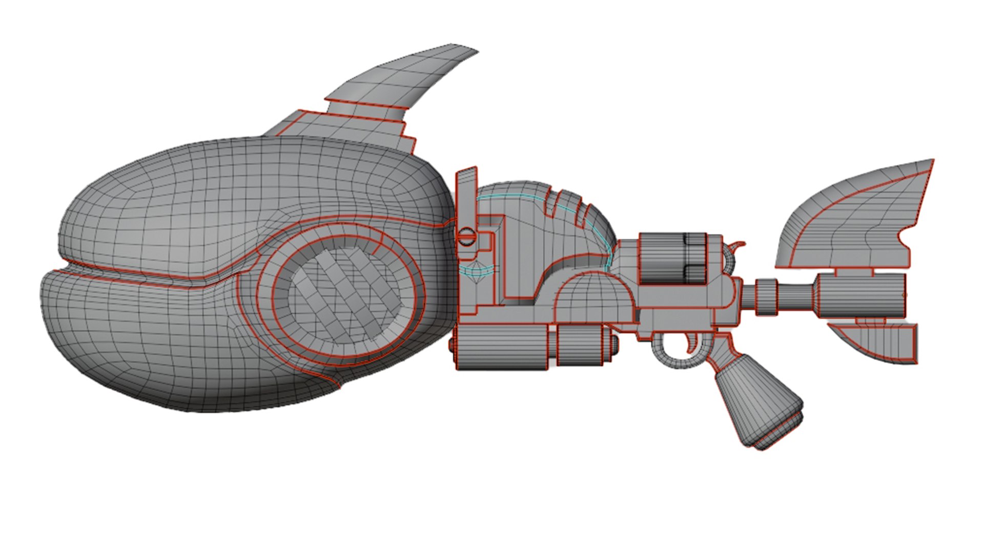 Stylized Shark Gun 3D Model - TurboSquid 2340003