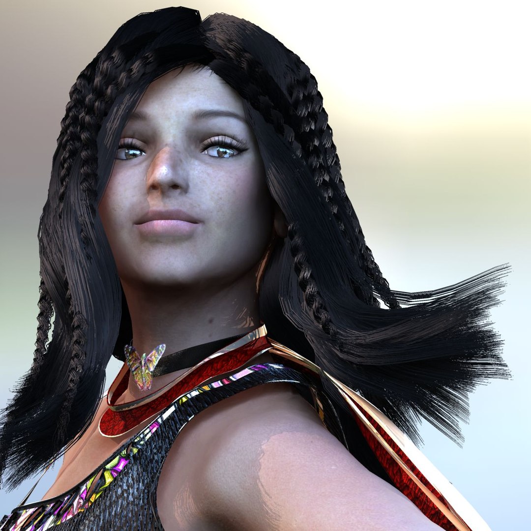 Sofia Woman Dress 3d Model