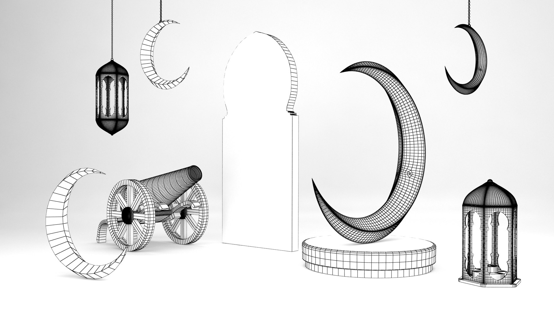 Ramadan Set 3D Model - TurboSquid 1784463