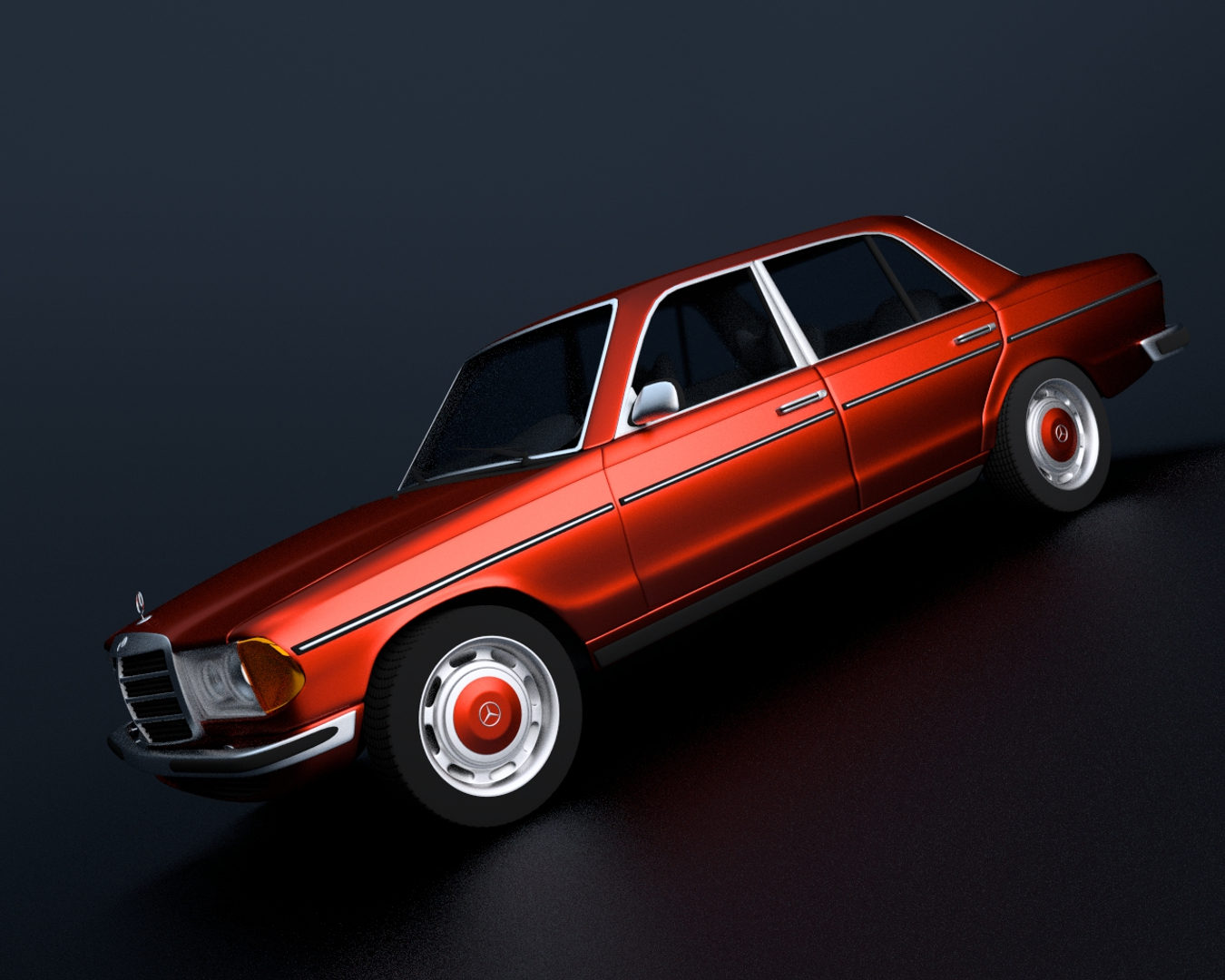 mercedes w123 3d model