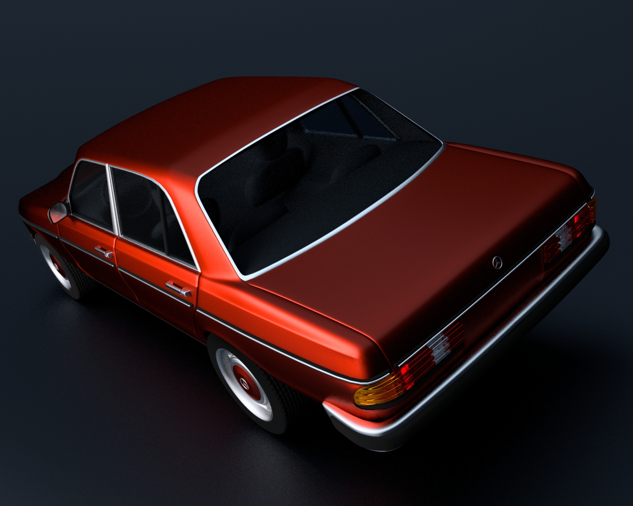 mercedes w123 3d model