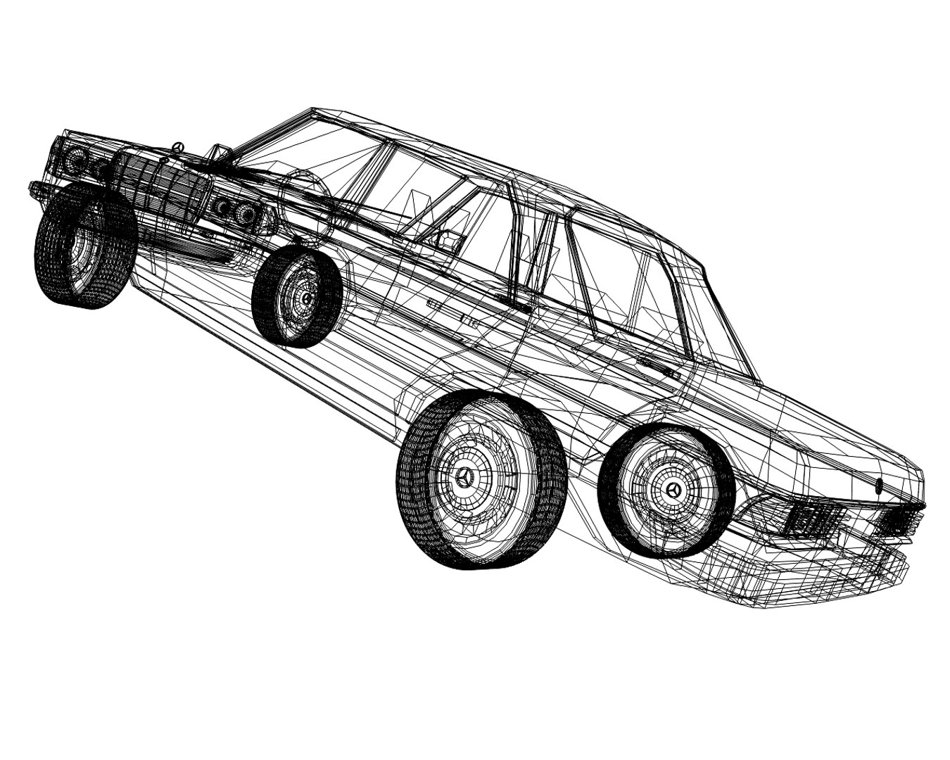 Mercedes W123 3d Model
