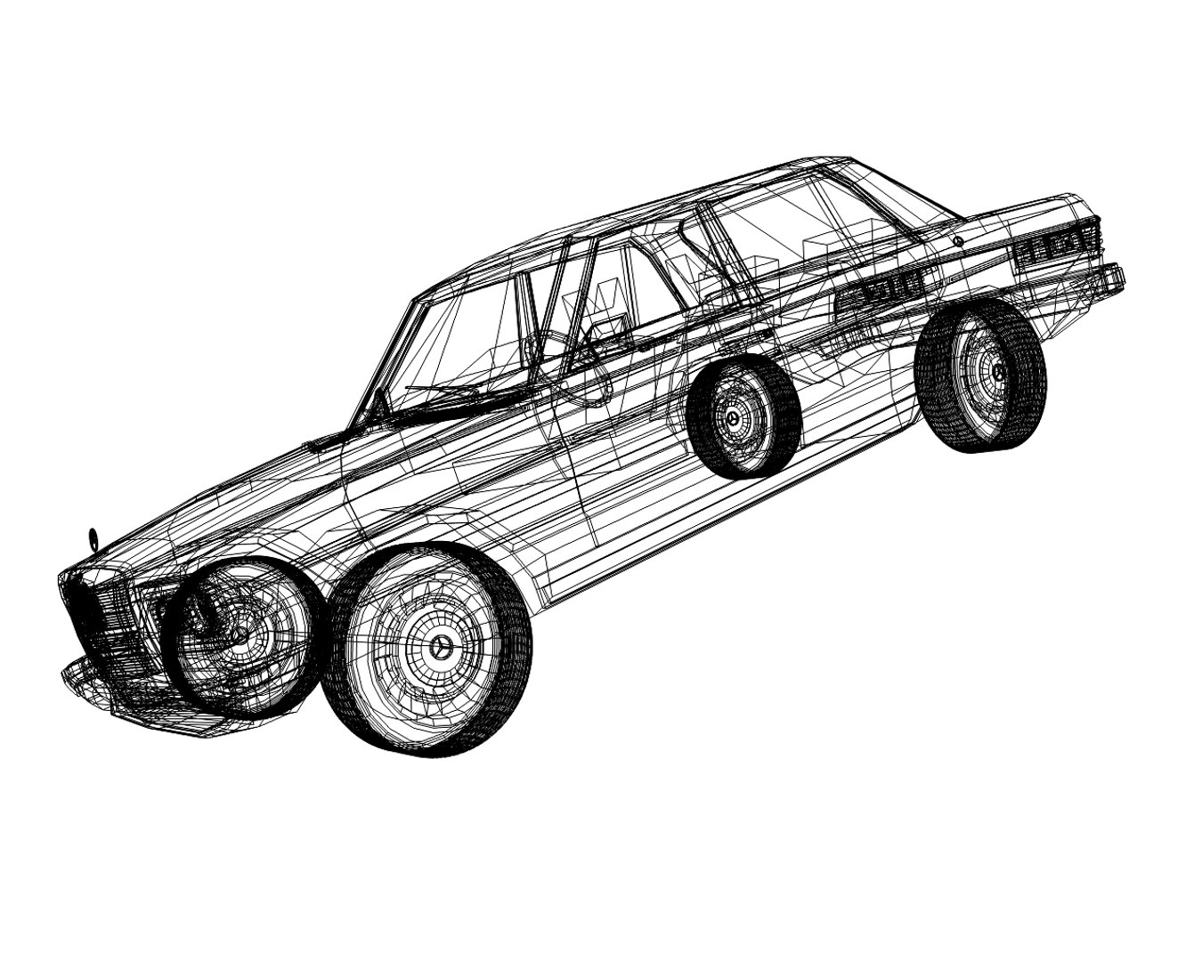 Mercedes W123 3d Model