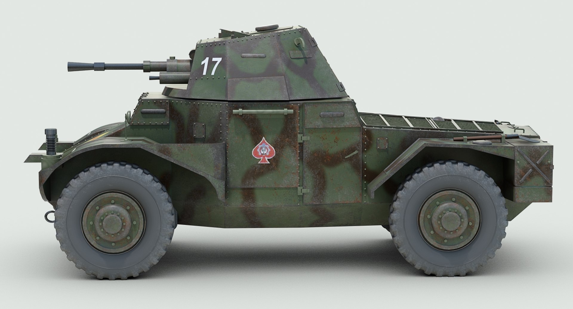 3d 3ds Ww2 Panhard 178