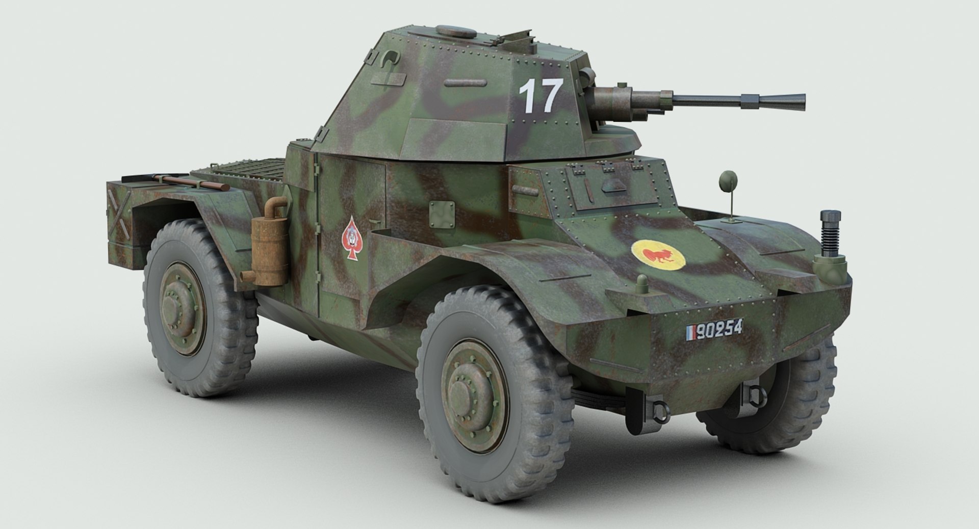 3d 3ds Ww2 Panhard 178