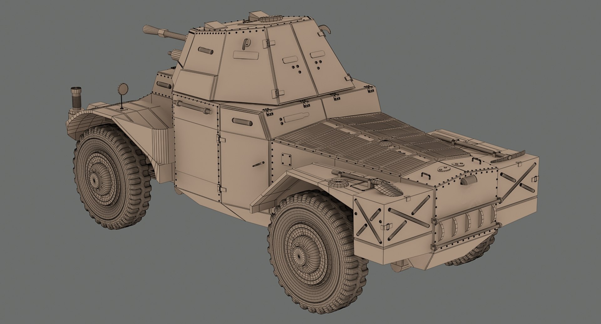 3d 3ds Ww2 Panhard 178