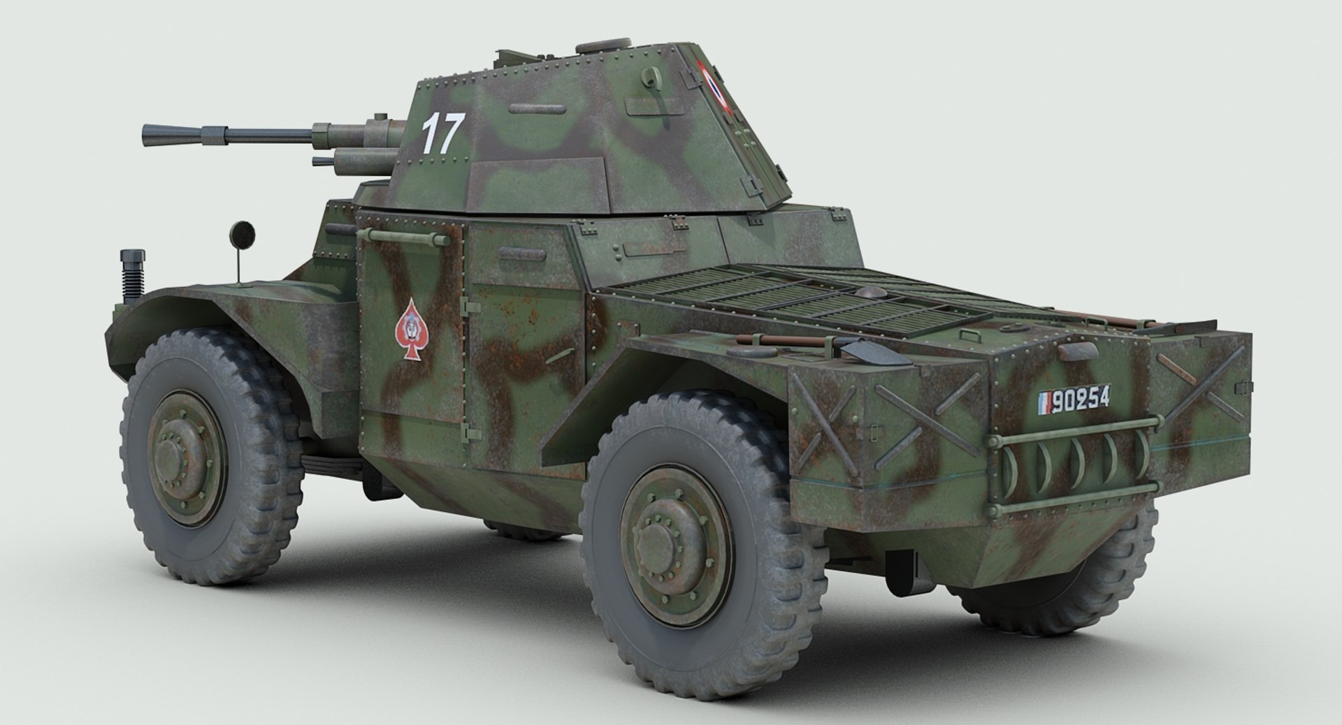 3d 3ds Ww2 Panhard 178