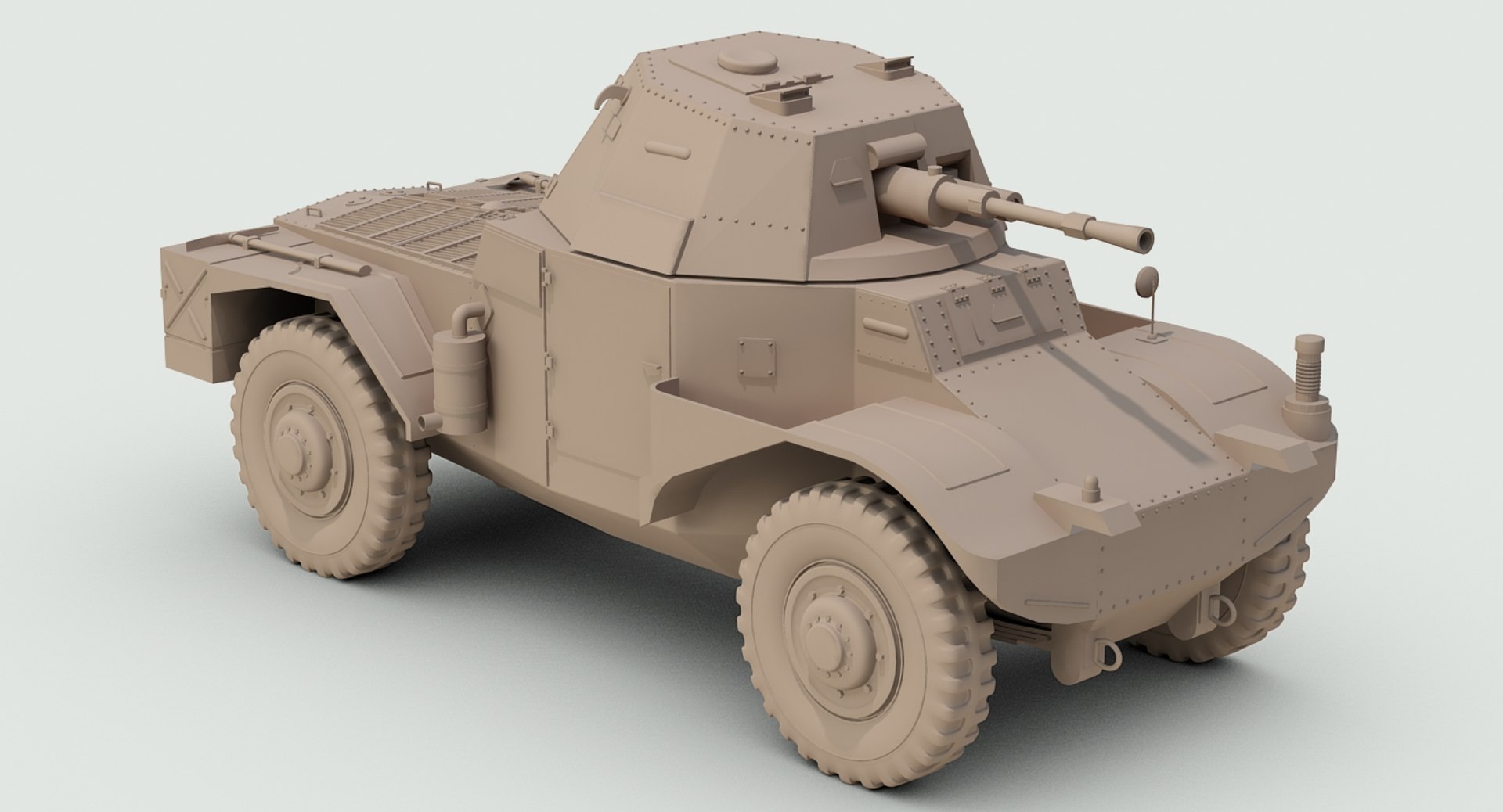 3d 3ds Ww2 Panhard 178