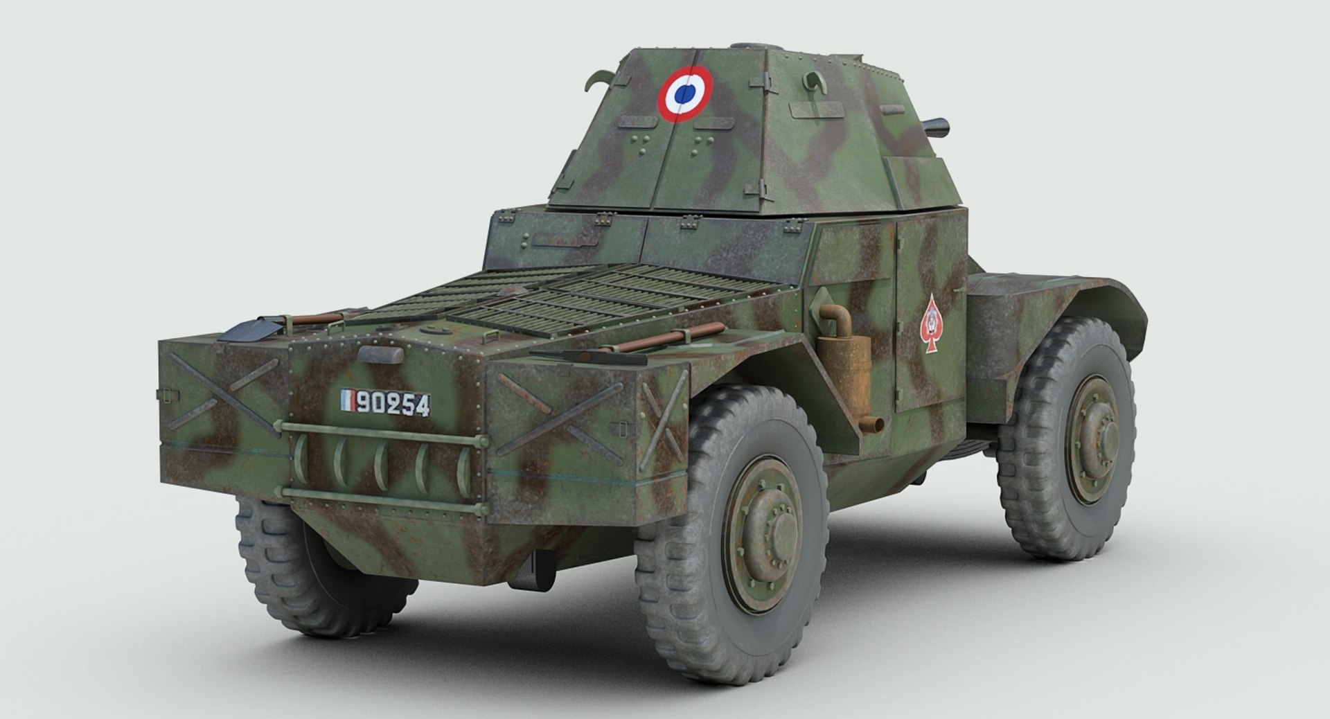 3d 3ds Ww2 Panhard 178