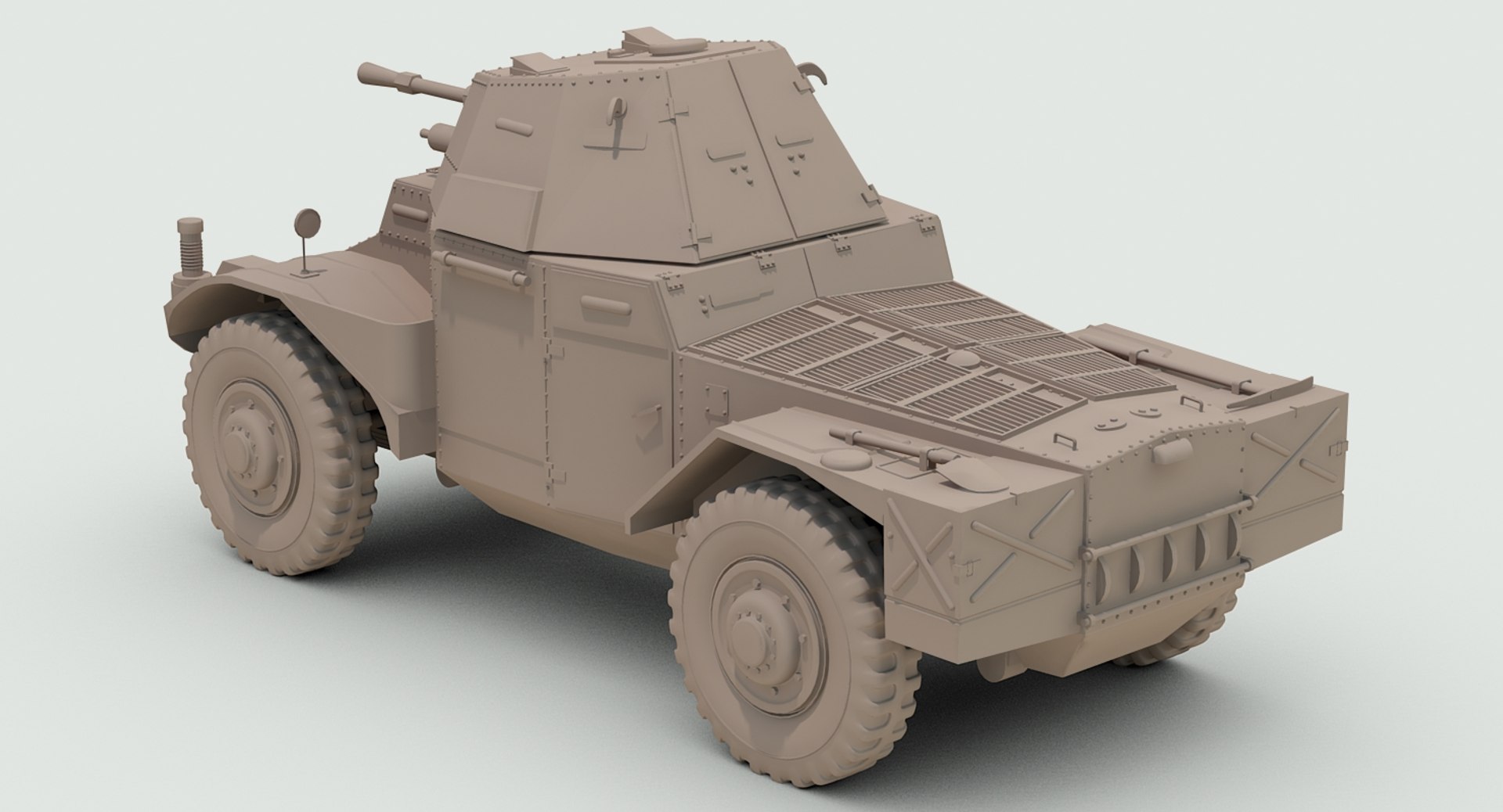 3d 3ds Ww2 Panhard 178