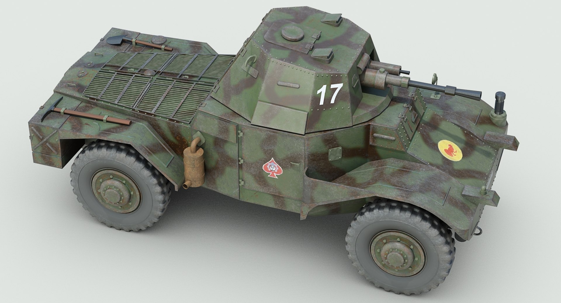 3d 3ds Ww2 Panhard 178