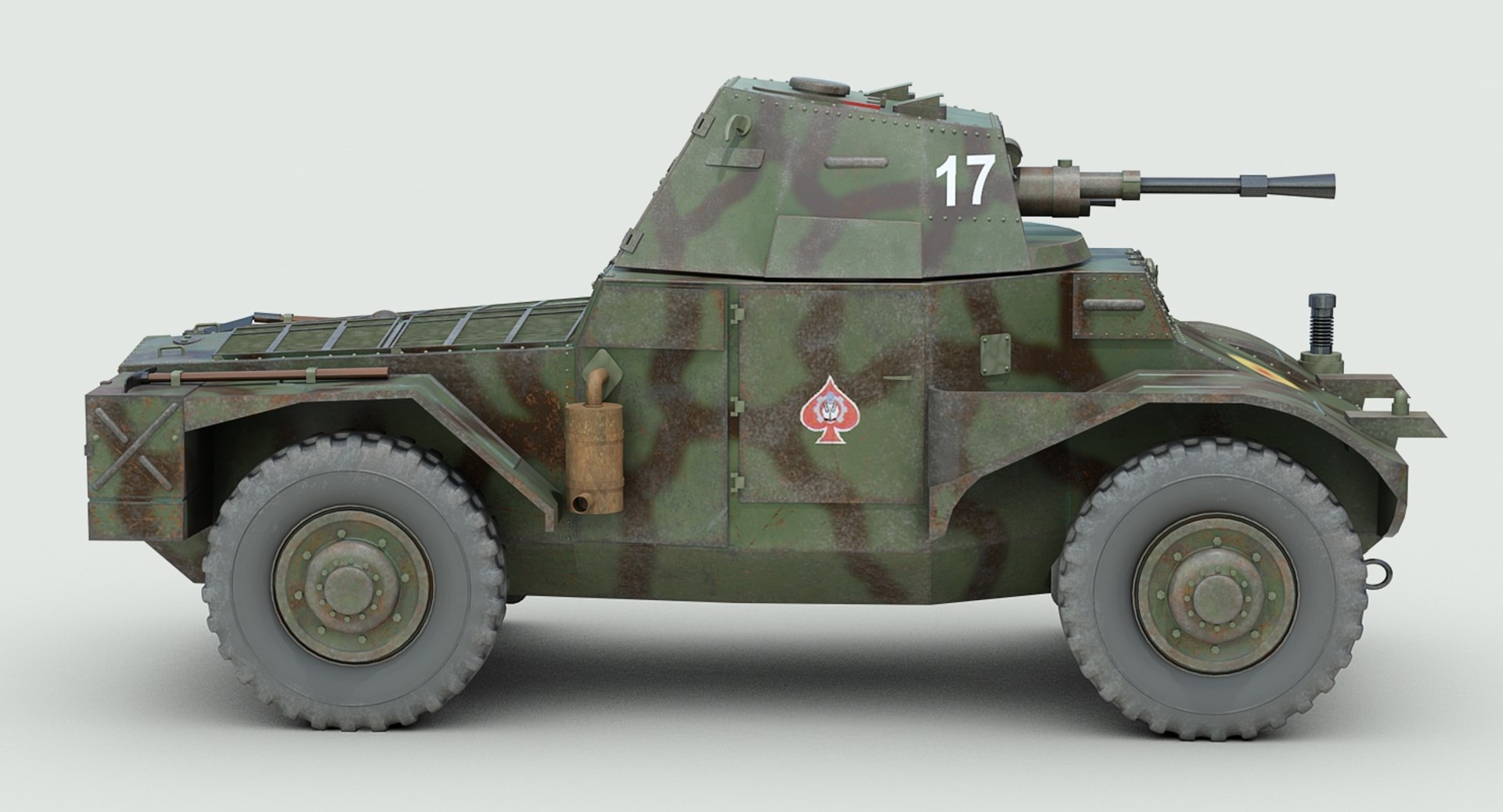 3d 3ds Ww2 Panhard 178