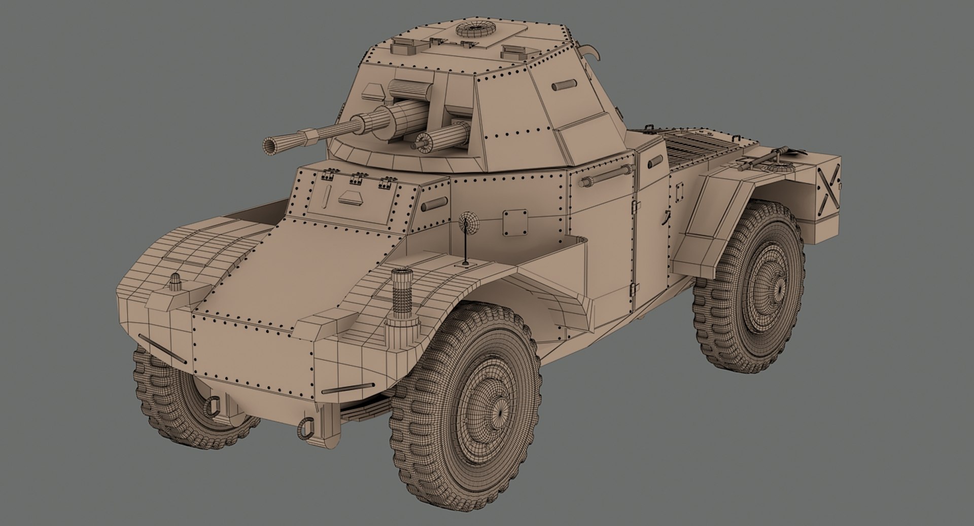 3d 3ds Ww2 Panhard 178