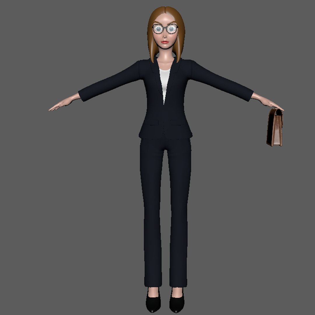 3D business woman - TurboSquid 1515489