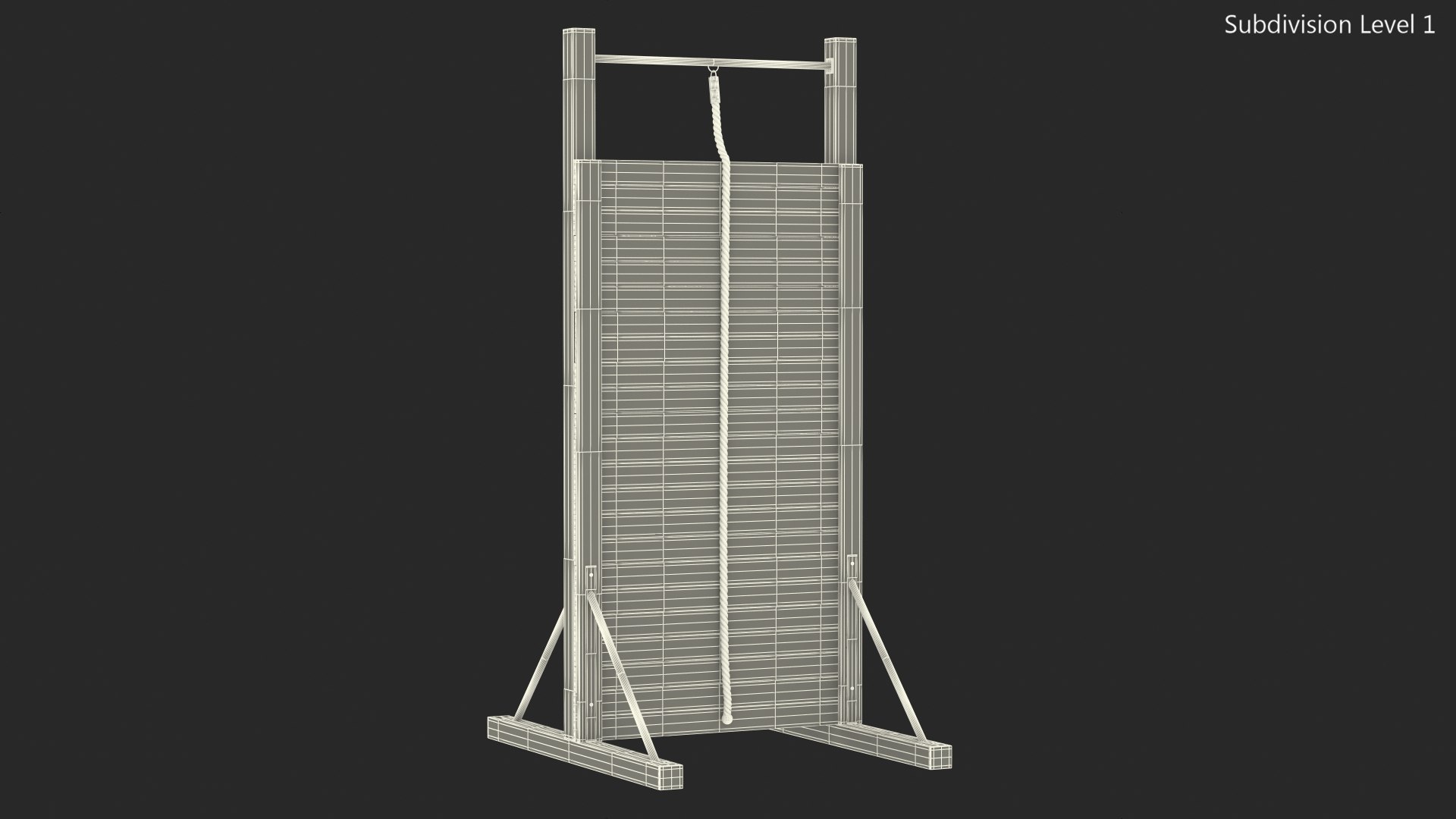 3D Obstacle Course Wall With Rope Model - TurboSquid 1902535