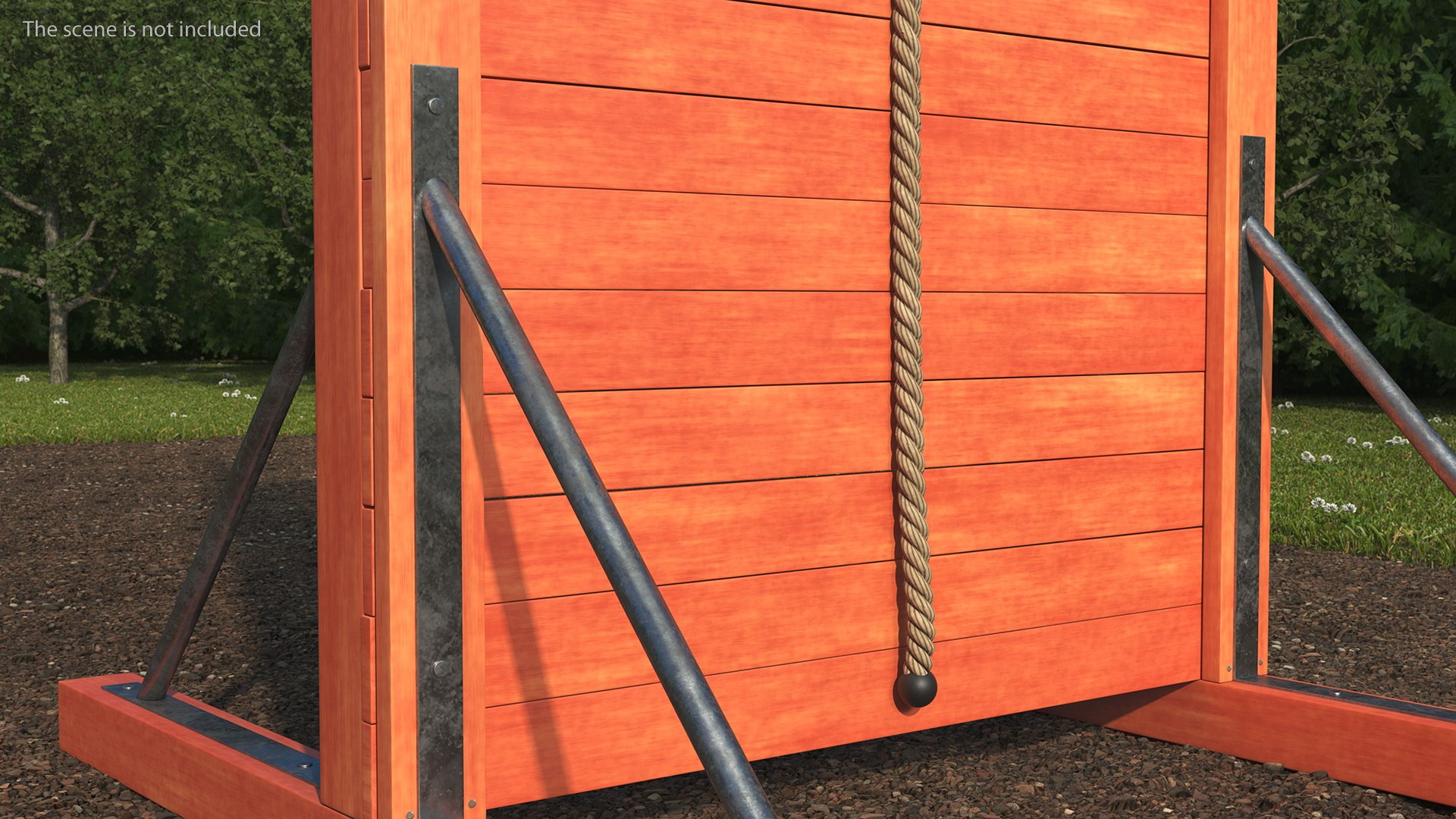 3D Obstacle Course Wall With Rope Model - TurboSquid 1902535