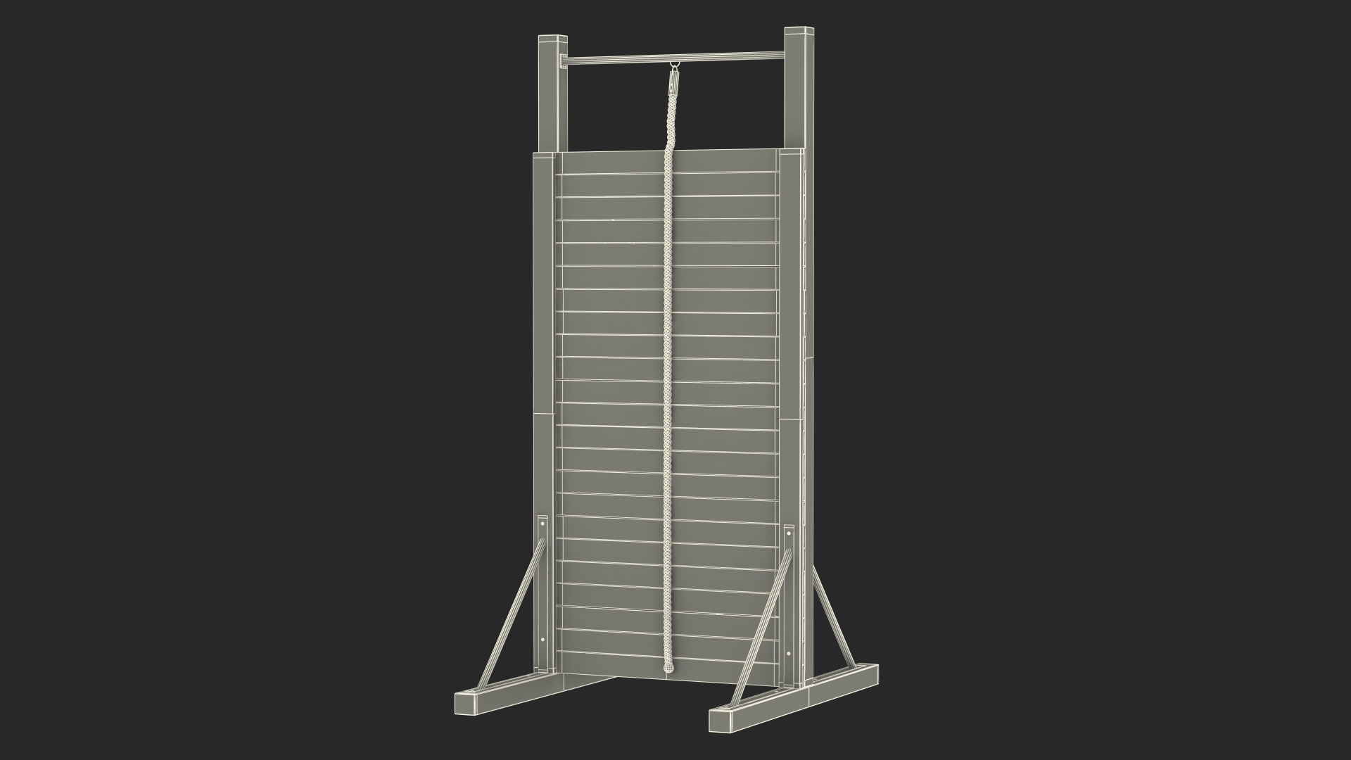 3D Obstacle Course Wall With Rope Model - TurboSquid 1902535