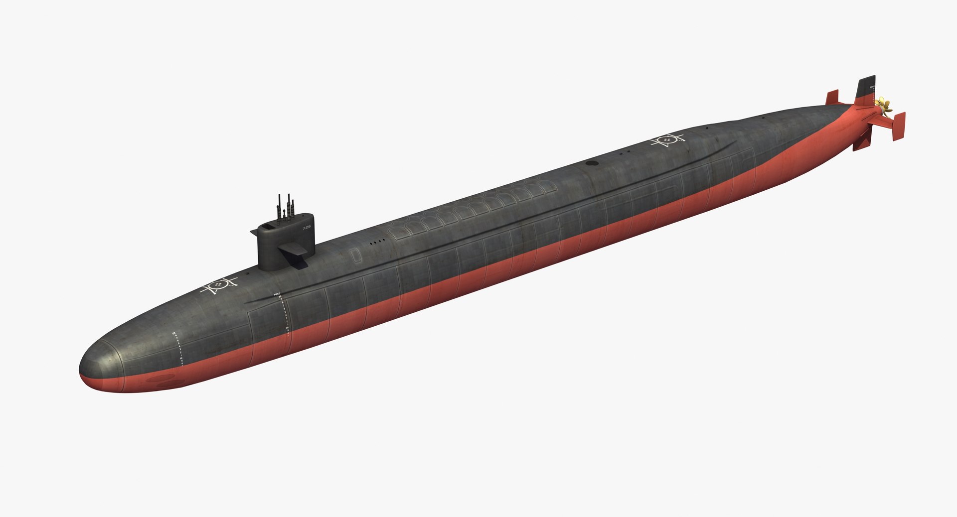 Ohio class submarine 3D model - TurboSquid 1407510