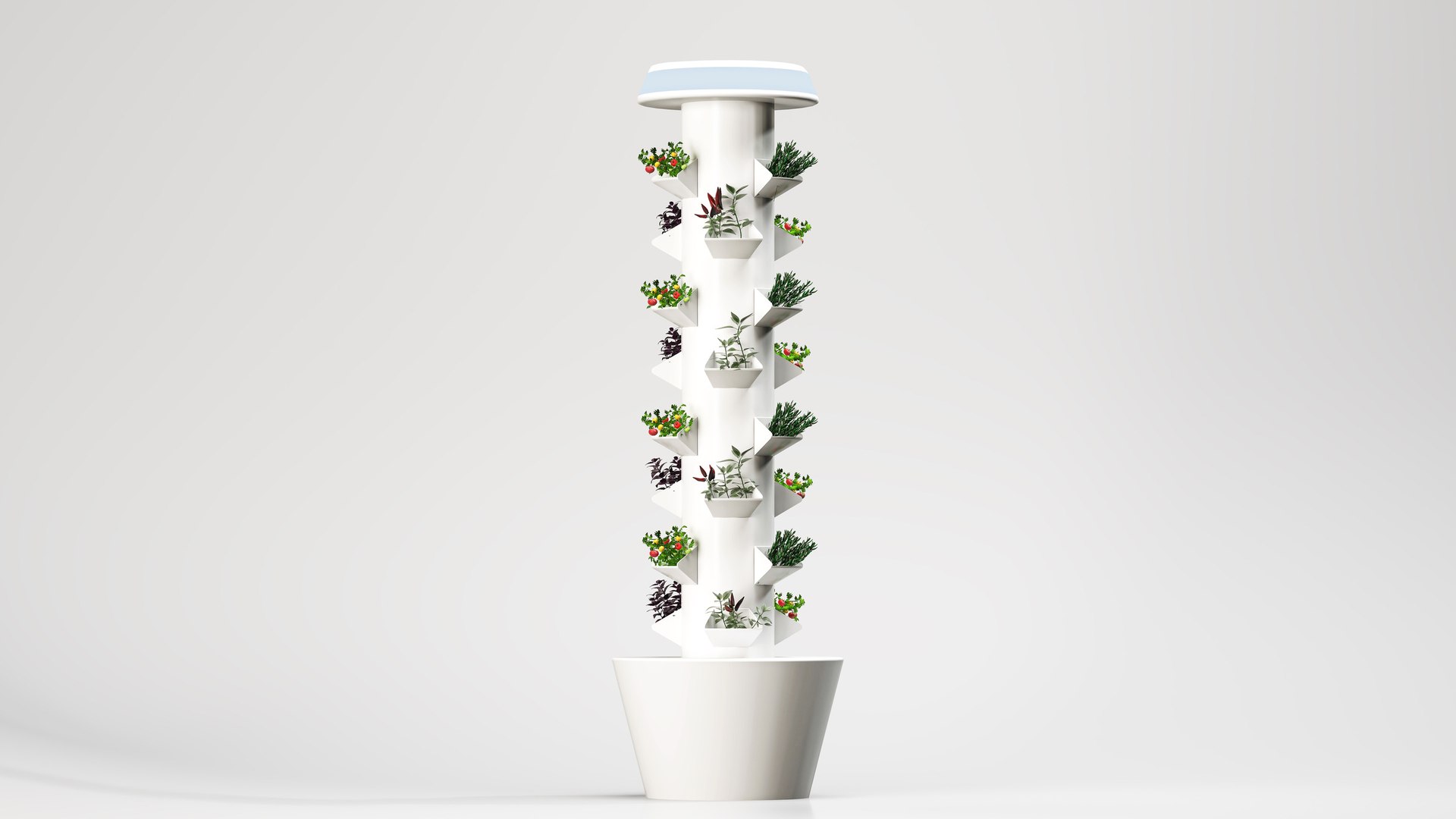 3D Model Vertical Hydroponic Column System For Indoor Or Urban Farming ...