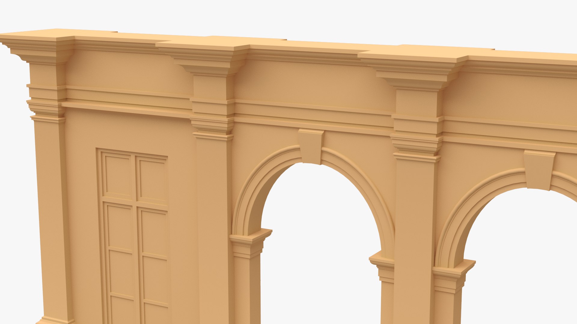 3D Arch and Window Panel 011-1 model - TurboSquid 1746384