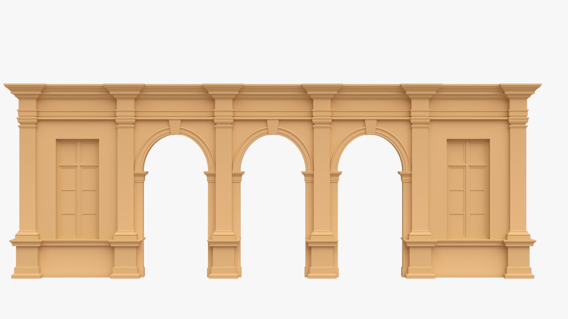 3D Arch and Window Panel 011-1 model - TurboSquid 1746384