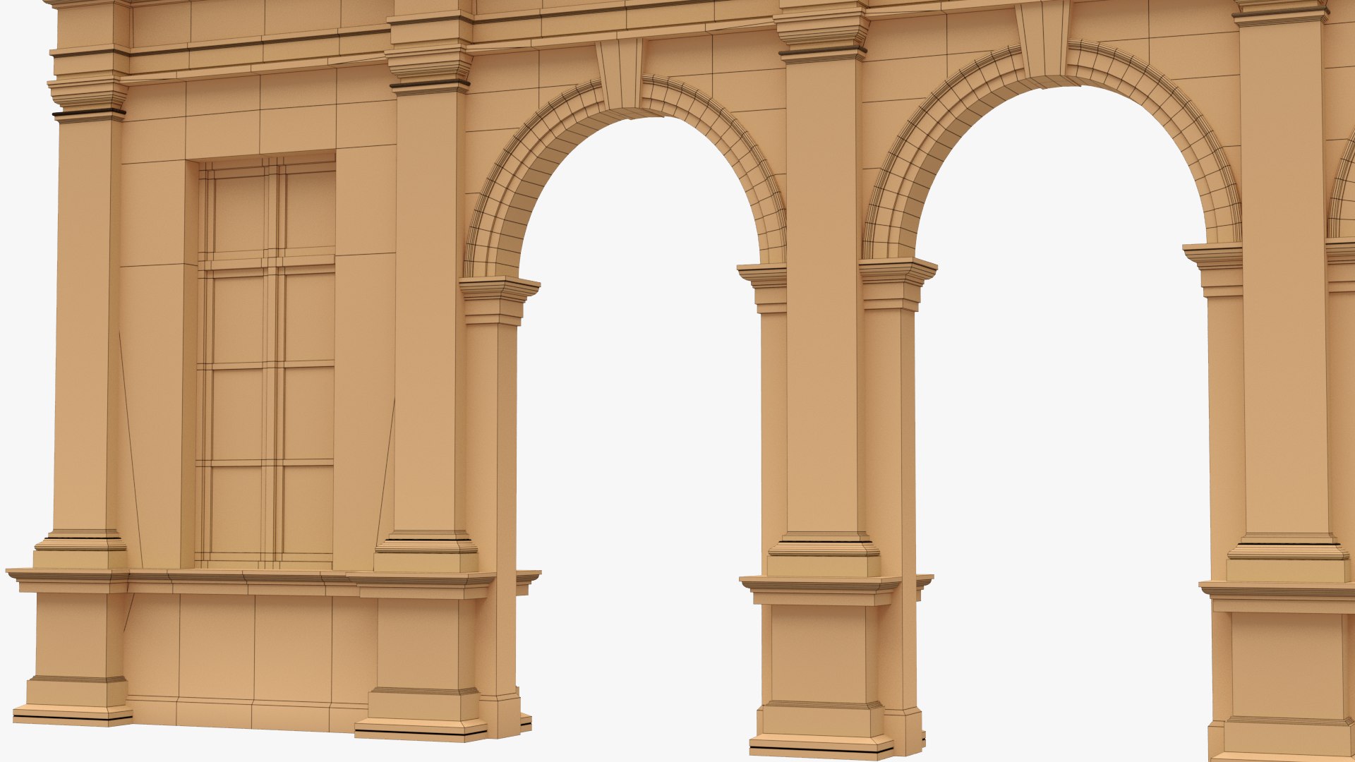 3D Arch and Window Panel 011-1 model - TurboSquid 1746384