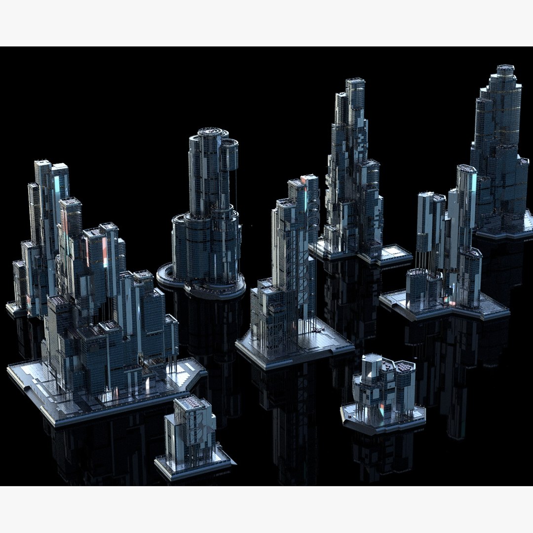 MODERN BUILDING AND SKYSCRAPER PACK KITBASH CITY 3D Model 3D Model ...