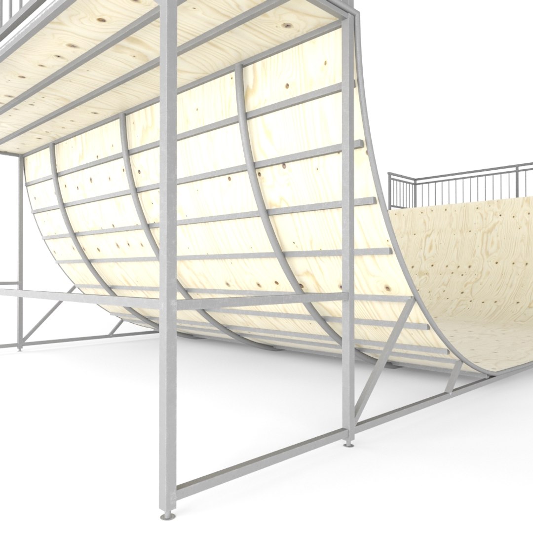 skate ramp 3d max