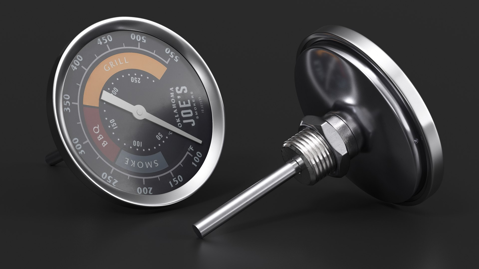3D Model Oklahoma Joes Analog Temperature Gauge - TurboSquid 2136143