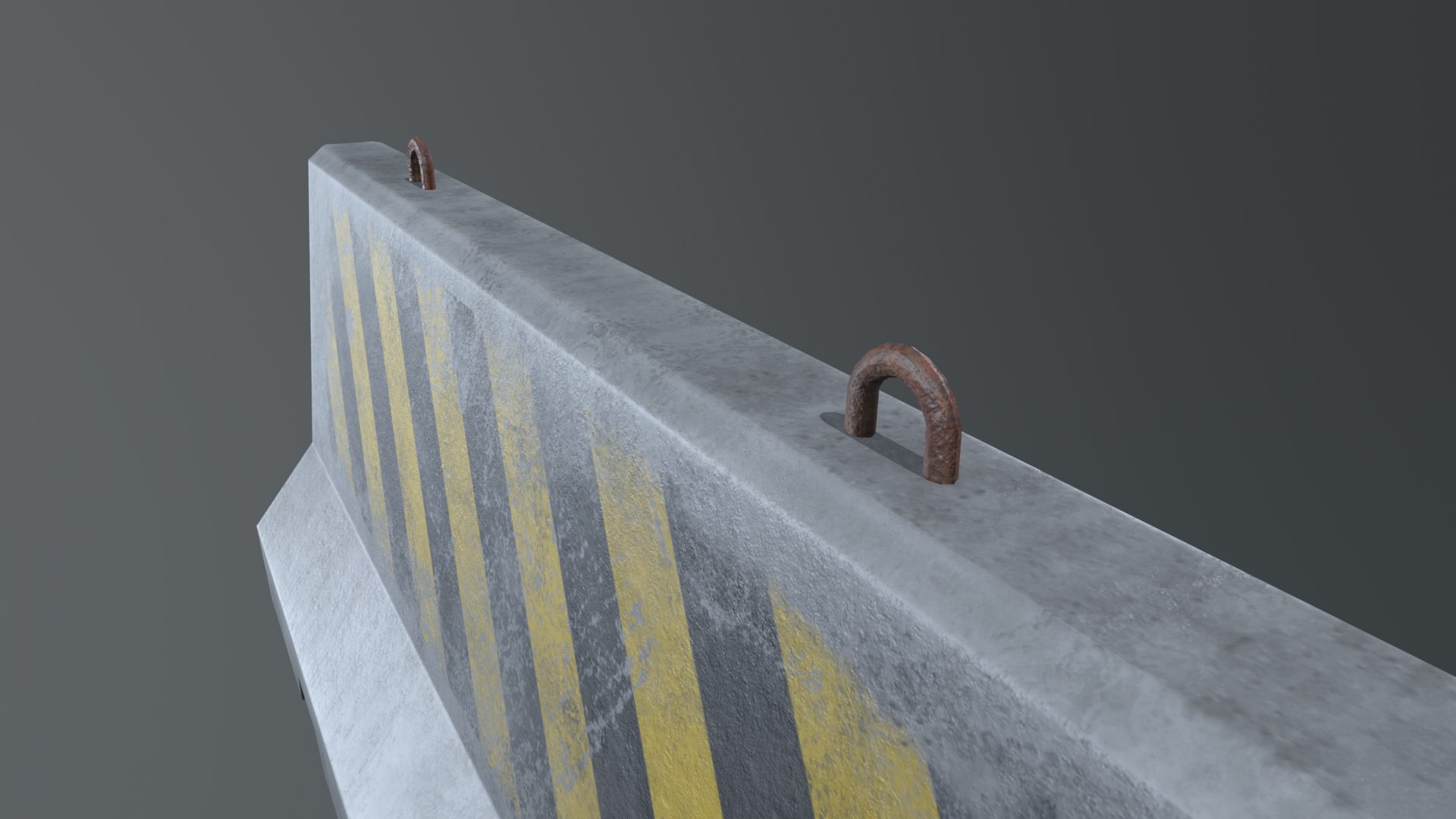 Concrete barriers - PBR Game Ready model Low-poly 3D - TurboSquid 2161519