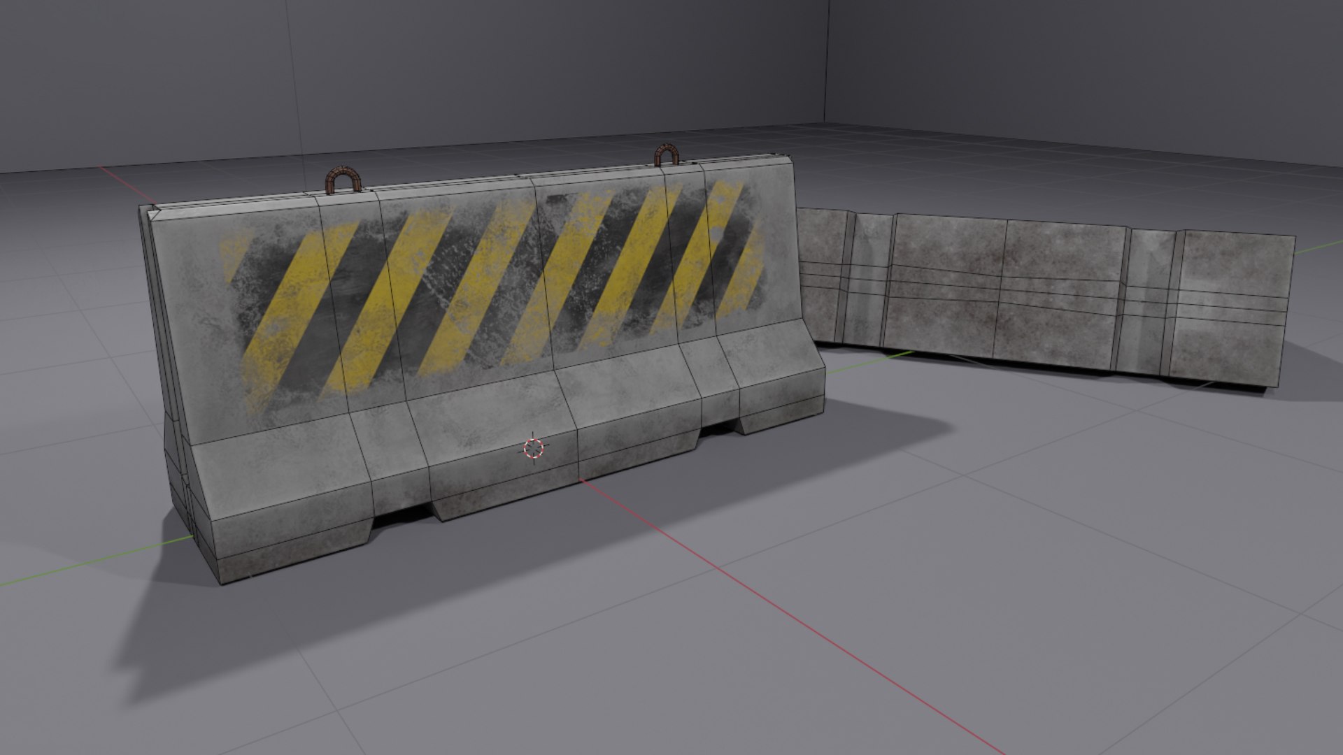 Concrete barriers - PBR Game Ready model Low-poly 3D - TurboSquid 2161519