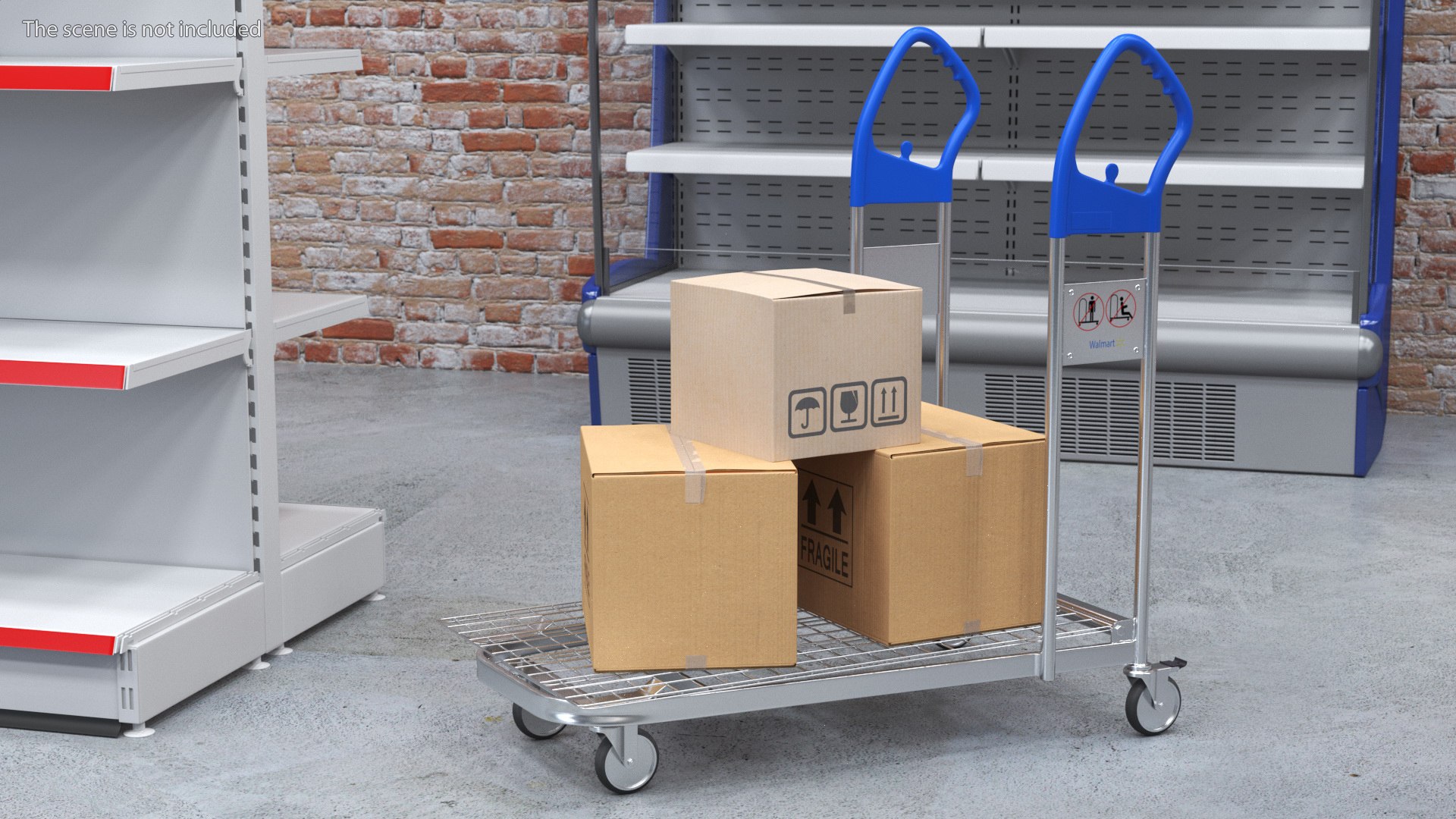 Warehouse Shopping Trolley With Boxes 3D Model - TurboSquid 2040302