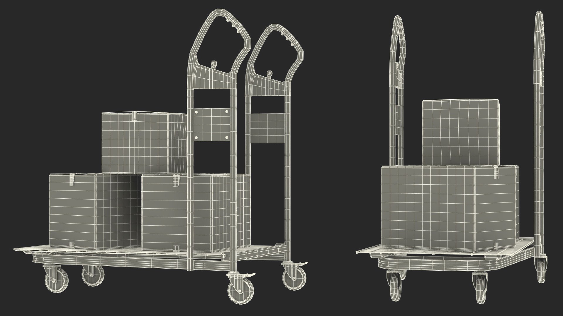 Warehouse Shopping Trolley With Boxes 3D Model - TurboSquid 2040302
