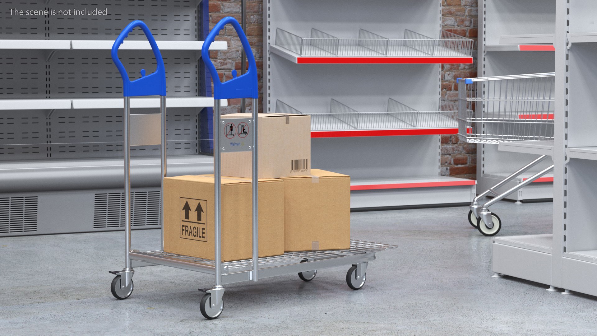 Warehouse Shopping Trolley With Boxes 3D Model - TurboSquid 2040302
