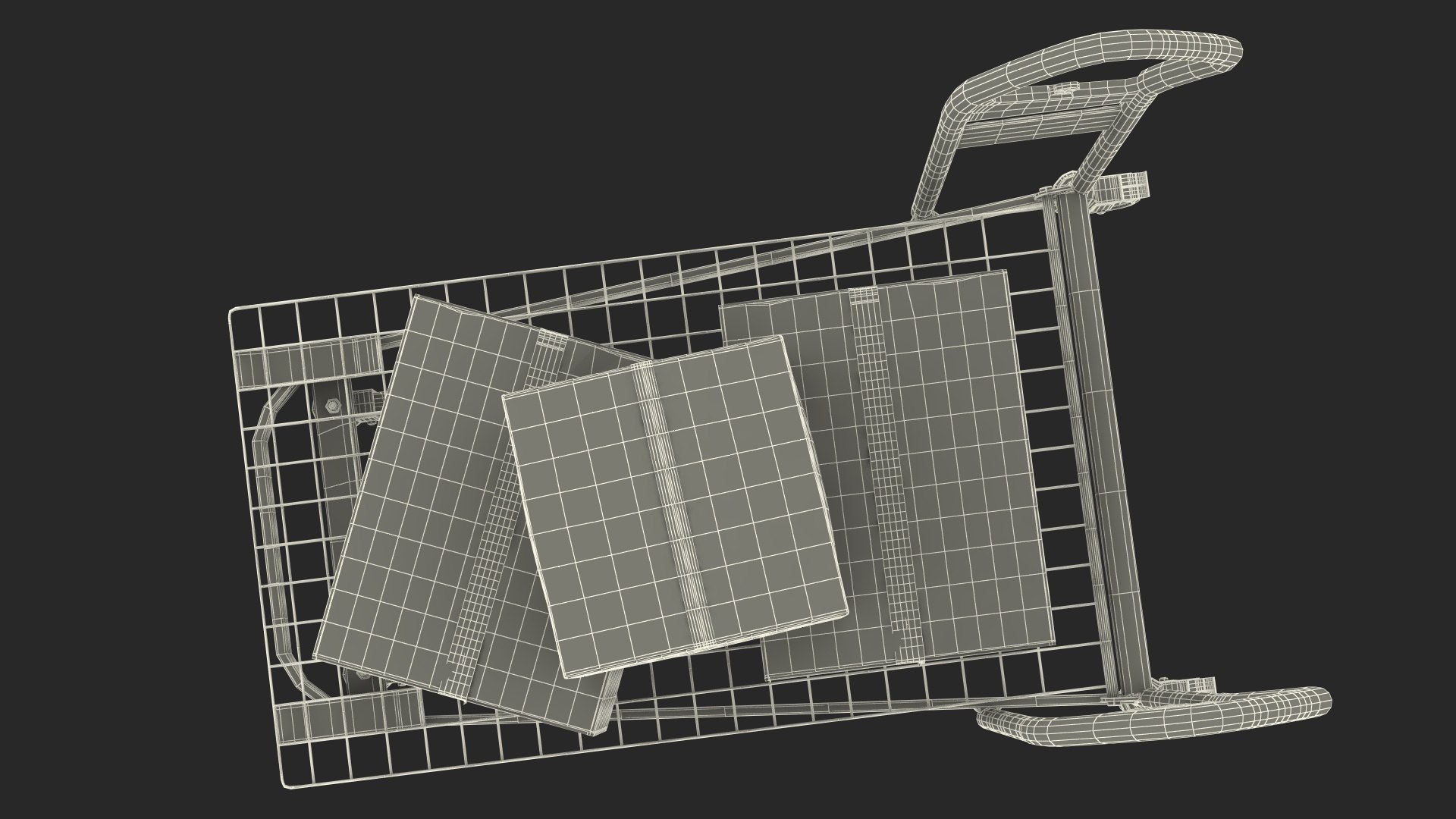 Warehouse Shopping Trolley With Boxes 3D Model - TurboSquid 2040302