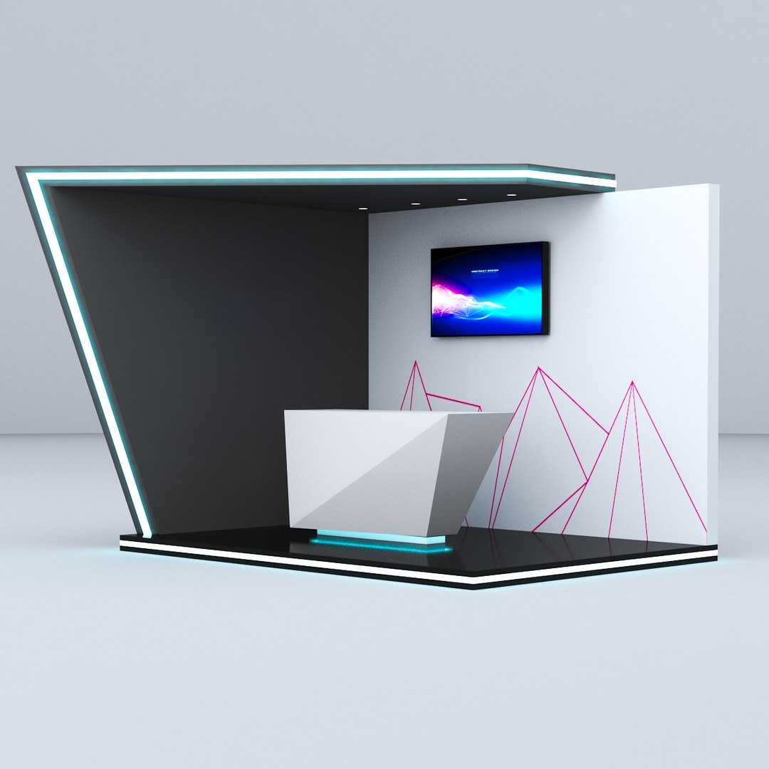 3D model futuristic booth - TurboSquid 1589387