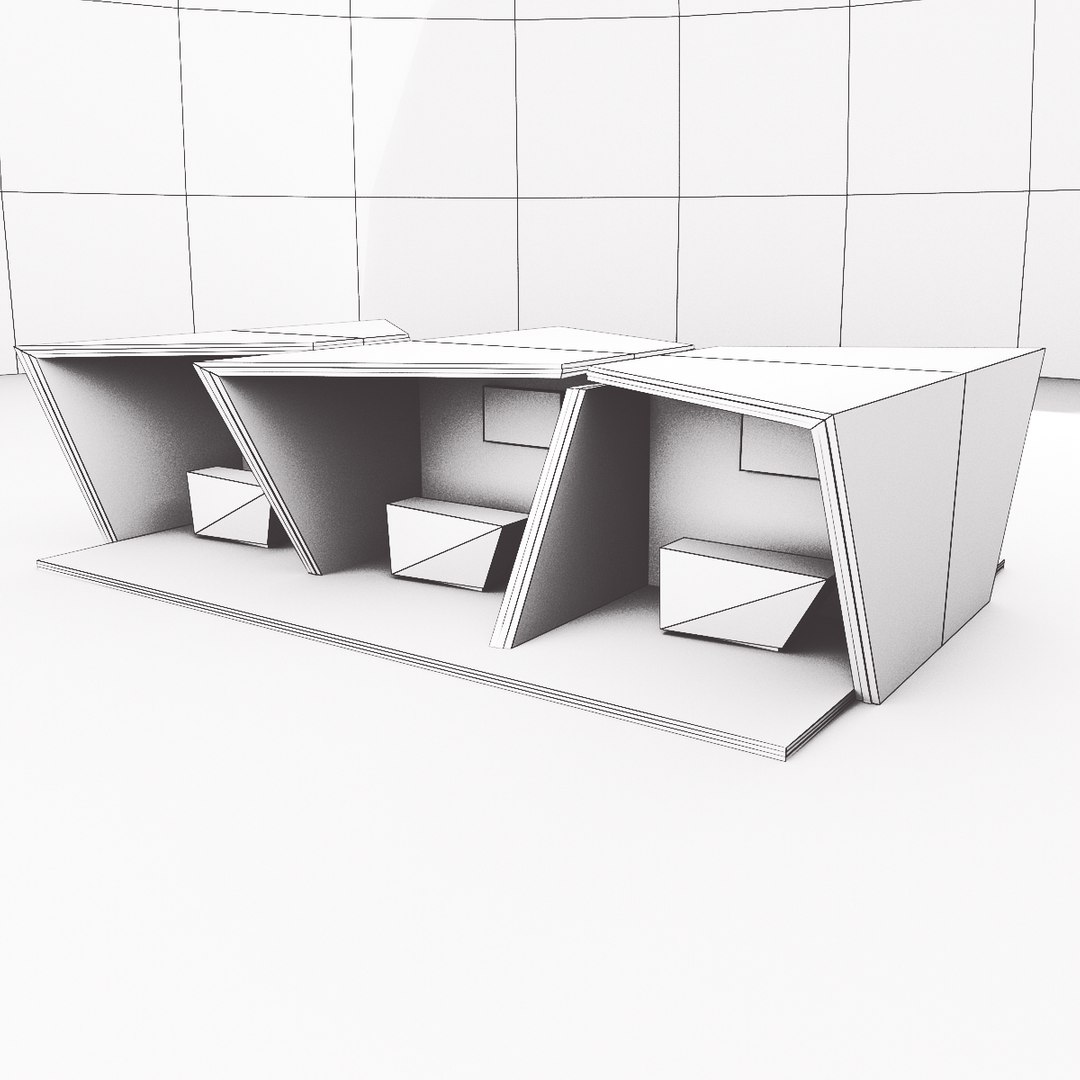 3D Model Futuristic Booth - TurboSquid 1589387