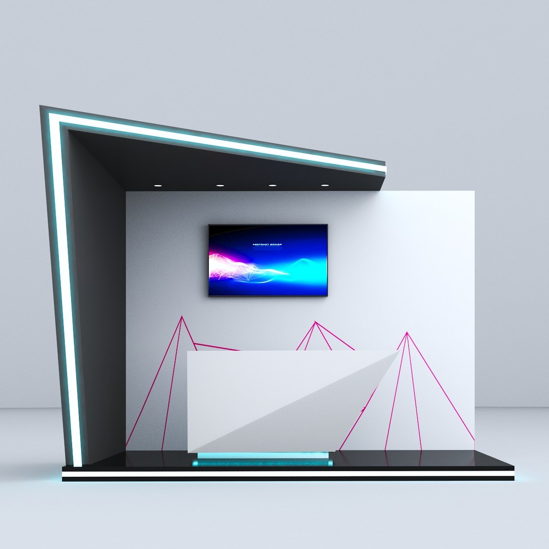 3D Model Futuristic Booth - TurboSquid 1589387