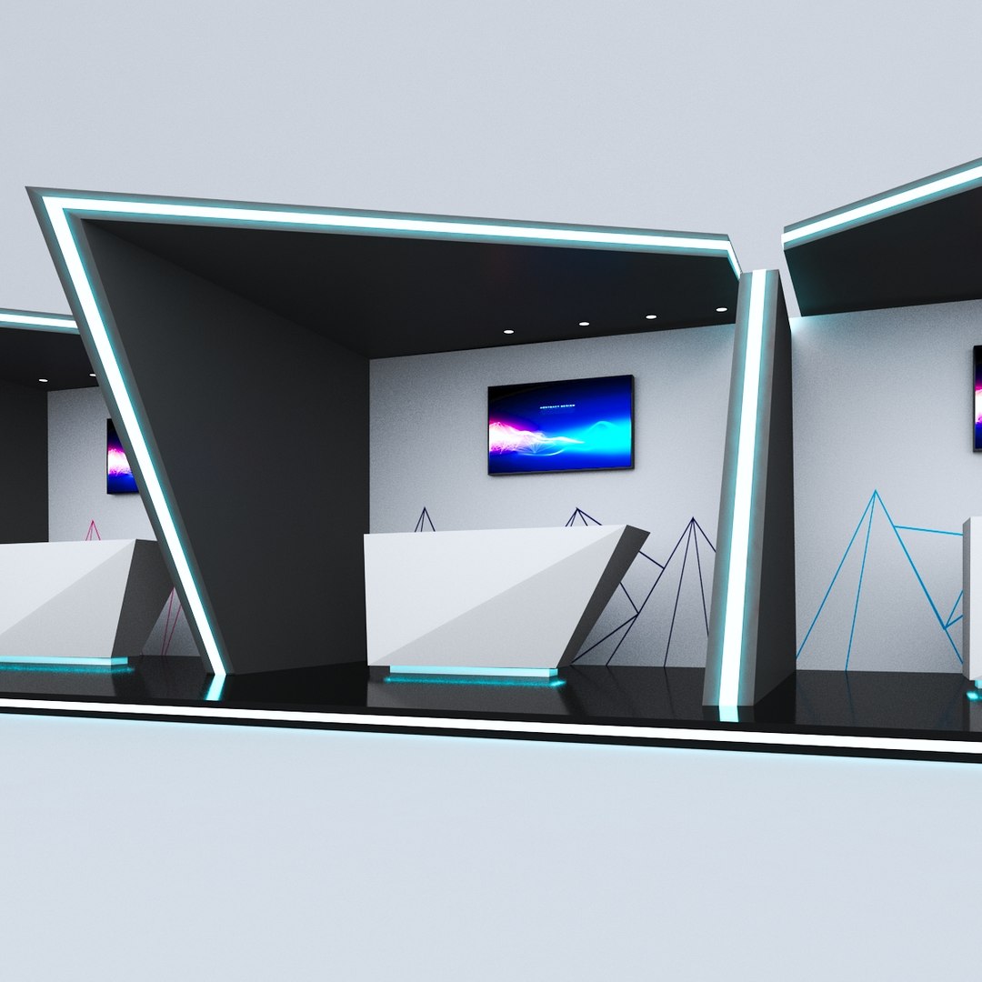 3D Model Futuristic Booth - TurboSquid 1589387