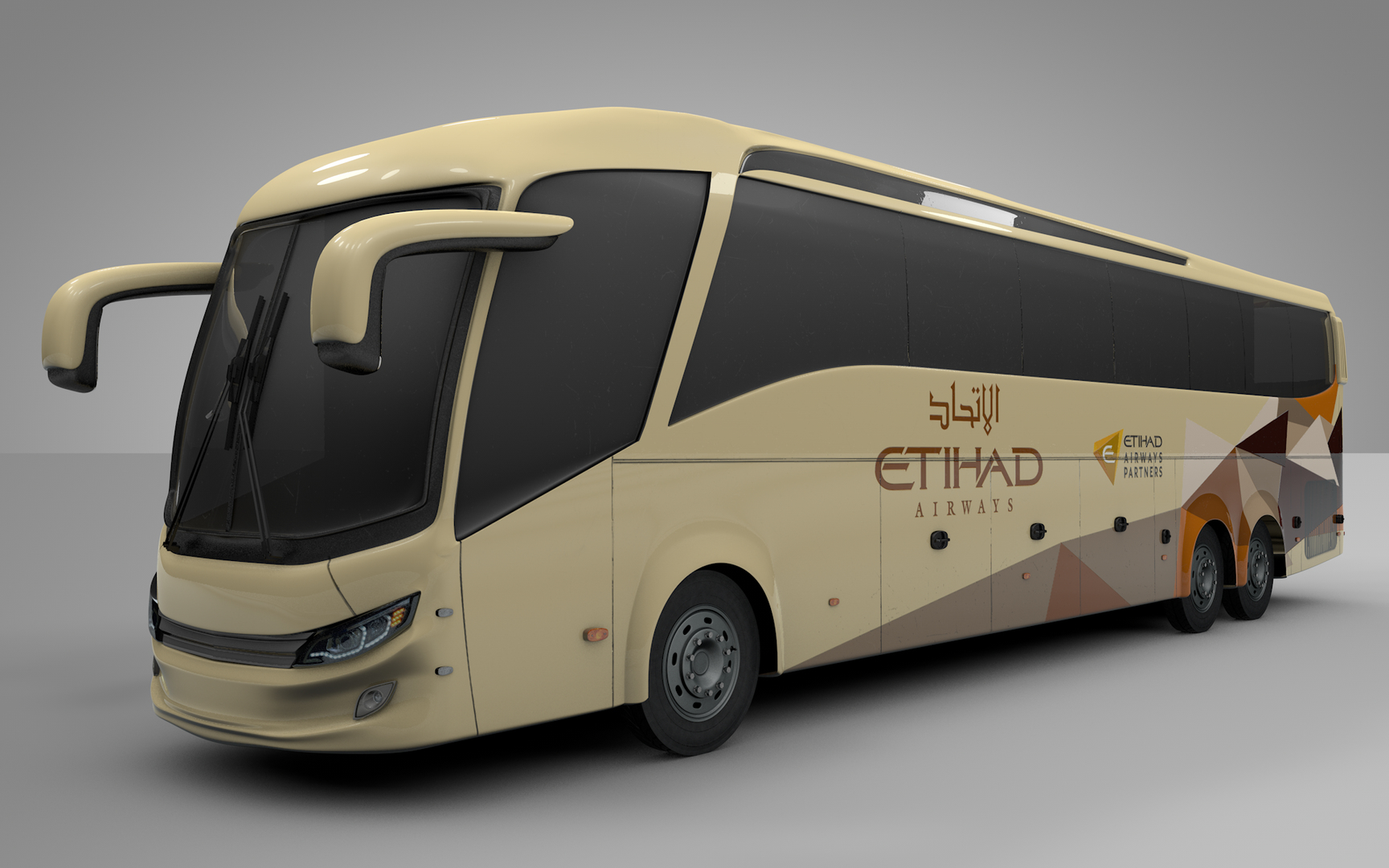 3D model shuttle bus etihad - TurboSquid 1684400