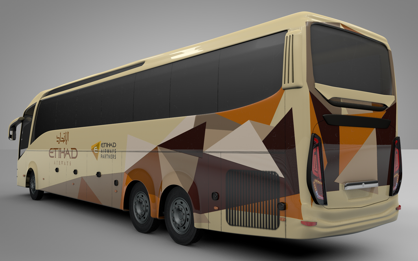 3D model shuttle bus etihad - TurboSquid 1684400