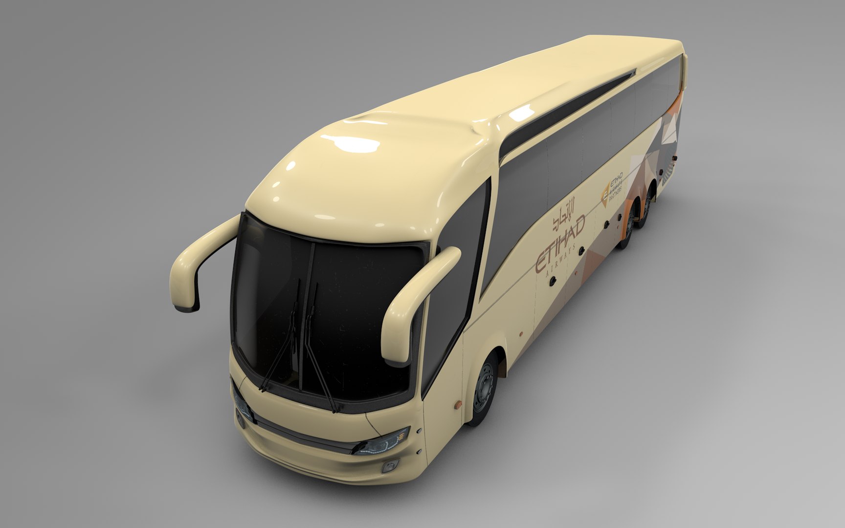 3D model shuttle bus etihad - TurboSquid 1684400