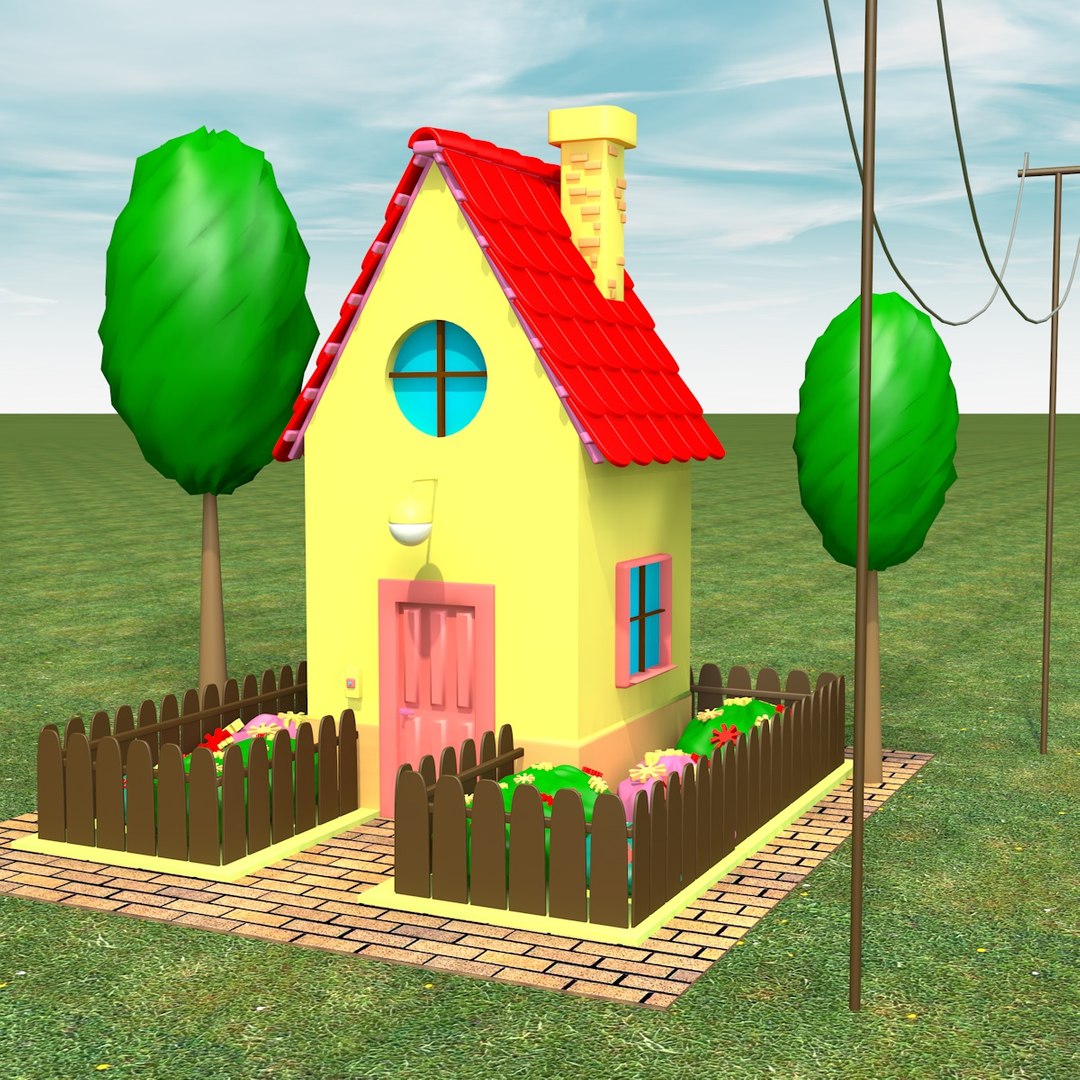 3d c4d house cartoon home