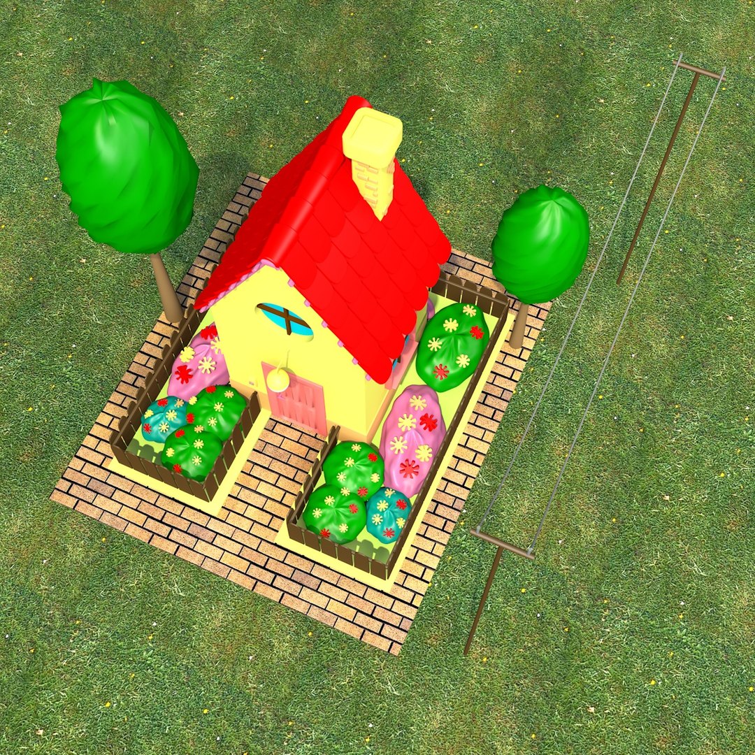 3d c4d house cartoon home